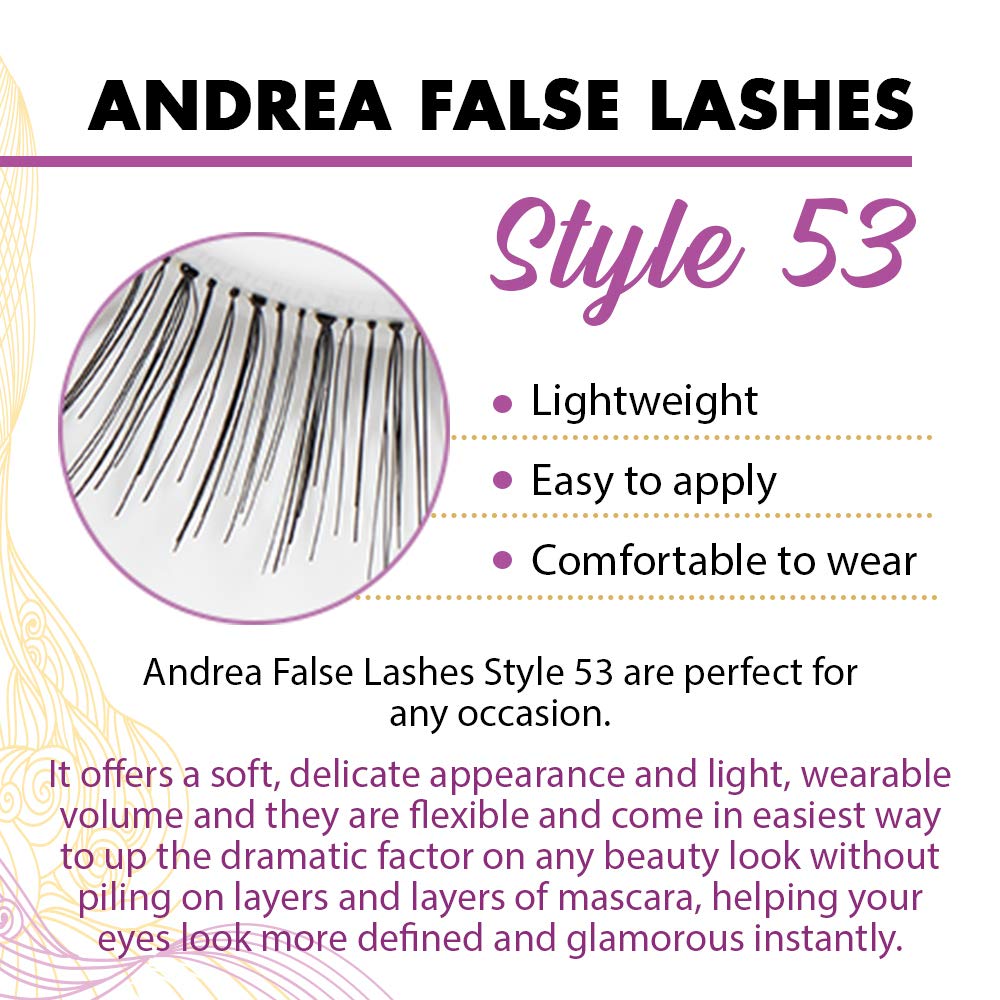 Andrea False Lashes Style 53 - Black 4 pairs