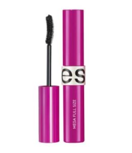 esika pro mega full-size waterproof mascara for visibly longer and lighter eyelashes, color: black