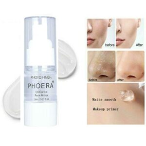 Phoera Face Primer Invisible Pores Base Oil Control Added vitamins Makeup Base Pore Filler Moisturiser Matte Finish Long Lasting Makeup Skin Pore Minimizer UK Cosmetics AquaPurity (18ml Primer)