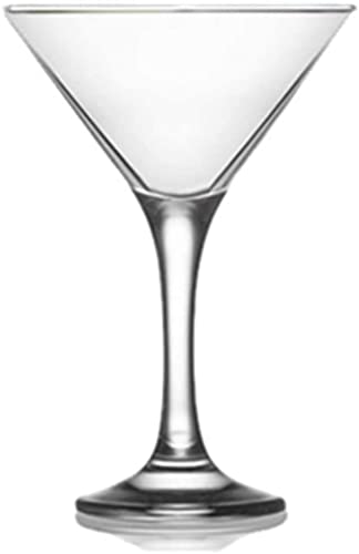 epure Milano Collection 8 Piece Stemmed Martini Glass Set - For Drinking Martinis, Manhattans, Vodka, Gin, and Cocktails (Martini Glass (6 oz))