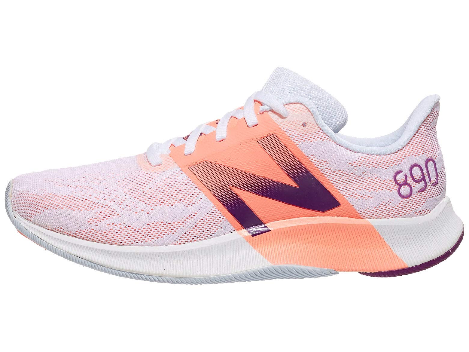 New Balance Women's FuelCell 890 V8 Running Shoe, Moon Dust/Ginger Pink/Plum, 7.5