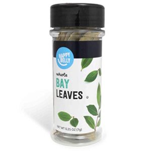 amazon brand - happy belly bay leaves whole, 0.25 ounce (pack of 1)