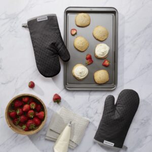 KitchenAid Asteroid Oven Mitt Set, 7"x12.5", Black, 2 Piece