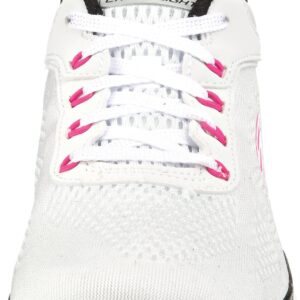 Skechers Flex Appeal 3.0 - Steady Womens Sneaker, White/Black/Hot Pink, 7.5