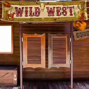 cowboy party decorations cowboy banner western scene setters for cowboy decorations party wooden house barn banner western party supplies wild west backdrop background 15.7 x 72 inch