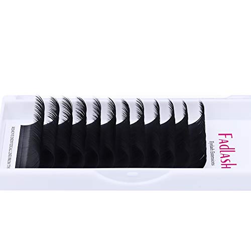 Lash Extension D Curl 15-20mm Mixed Tray Silk Classic Lash Extensions Supplies Individual Eyelash Extensions (0.20-D)