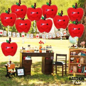 KatchOn, Apples Balloons for Back to School Decorations - 21 Inch, Pack of 10 | Back to School Balloons for Welcome Back to School Decorations | Back to School Supplies Apples Decorations Classroom