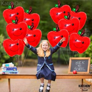 KatchOn, Apples Balloons for Back to School Decorations - 21 Inch, Pack of 10 | Back to School Balloons for Welcome Back to School Decorations | Back to School Supplies Apples Decorations Classroom