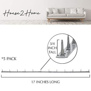 House2Home 17" Upholstery Metal Tack Strips, Fabric Reupholstery Supplies for Furniture, Couch, Chair, and Sofa, Includes Instructions, 5-Pack