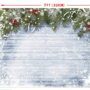 LTLYH 7x5ft Christmas Photography Backdrops Christmas Eve Wood Wall Photo Backdrop Christmas White Snow Photo Props Background A023