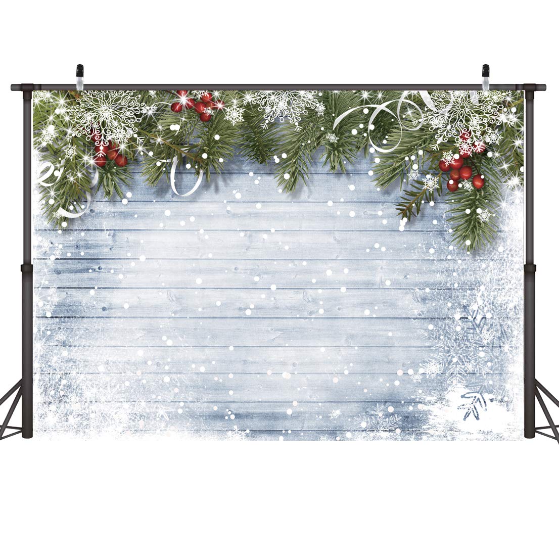 LTLYH 7x5ft Christmas Photography Backdrops Christmas Eve Wood Wall Photo Backdrop Christmas White Snow Photo Props Background A023