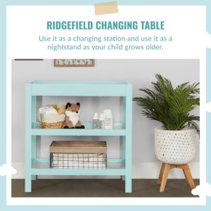 Dream On Me, Ridgefield Changing Table, Mint & White 33.5x16x33.5 Inch (Pack of 1)