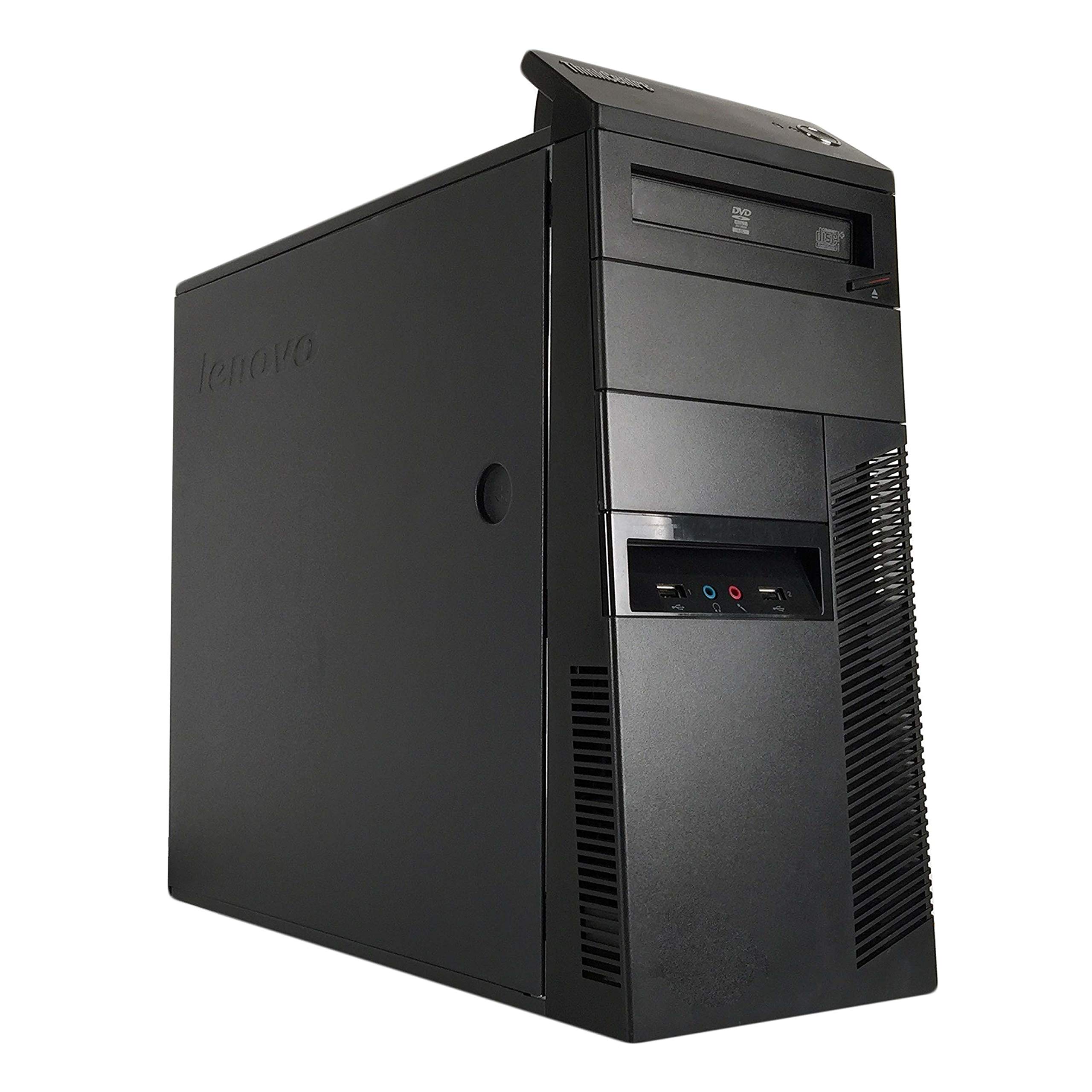 Lenovo THINKCENTRE M91P Tower PC, Intel Core i5-2400 up to 3.4GHz, 16G DDR3, 480G SSD, DVD, WiFi, BT 4.0, VGA, DP, Windows 10 64 Bit-Multi Language Supports English/French/Spanish (Renewed)