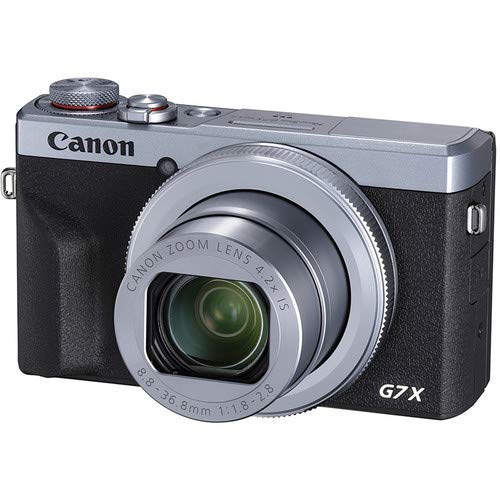 Canon PowerShot G7 X Mark III 20.2MP 4.2X Optical Zoom Digital Camera (Silver) with 4k Video + 64GB Memory Card + Deluxe Camera Case + HDMI Cable + Spider Tripod + Premium Accessories Bundle