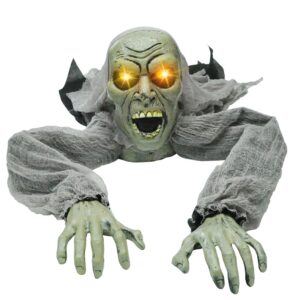 JOYIN Halloween Décor Groundbreaker Zombie with Sound and Flashing Eyes for Halloween Yard Garden Outdoor Indoor Decorations