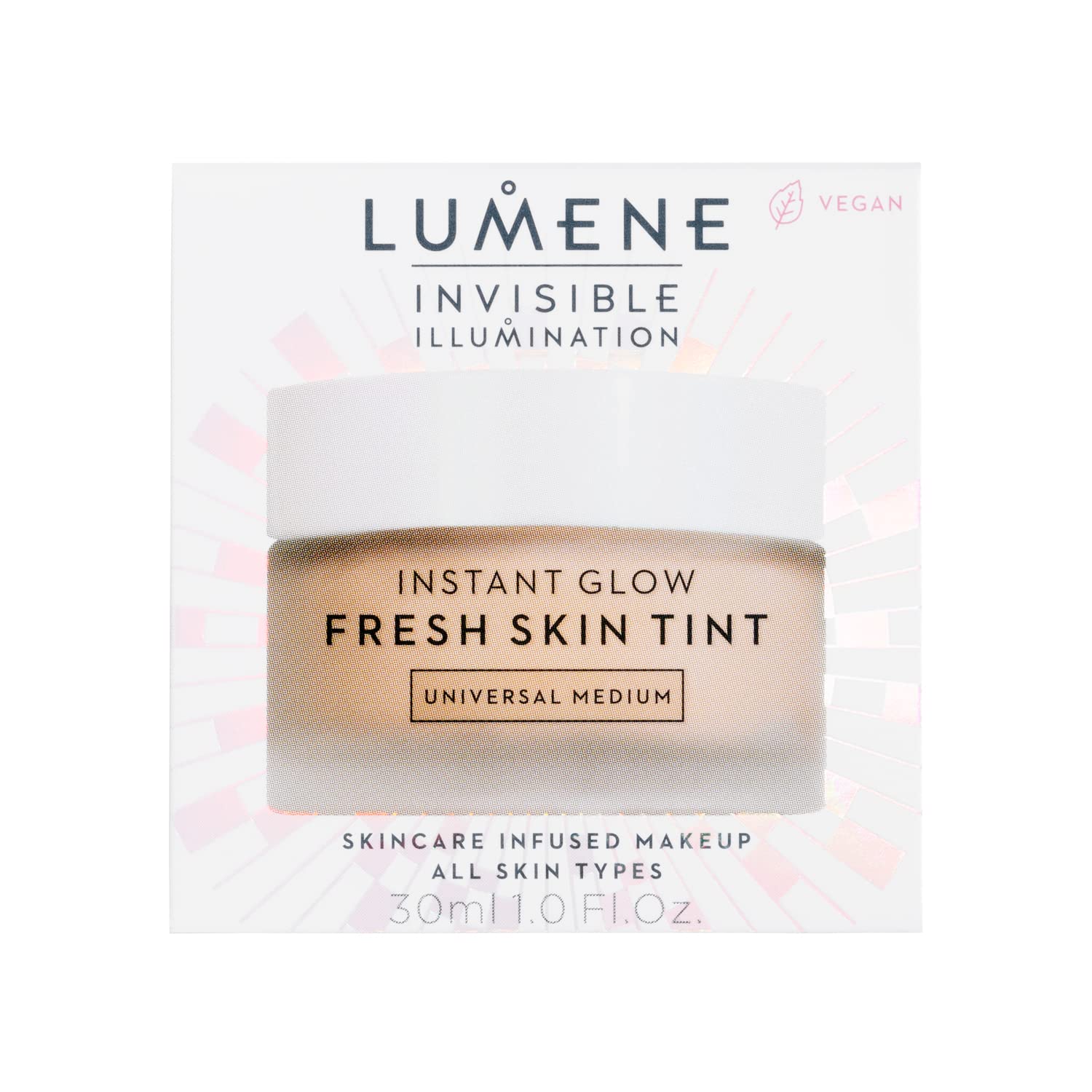 Lumene Invisible Illumination [Kaunis] Instant Glow Skin Tint - Buildable Skin Tint Foundation with a Natural, Radiant Finish - Hydrates + Brightens Dull, Dry Skin - Universal Medium (30ml)