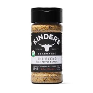 Kinder's Organic The Blend Seasoning (Salt, Pepper and Garlic), Premium Quality Seasoning, MSG Free and USDA Certified Organic, 3.5oz