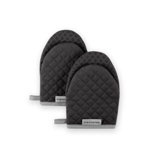 kitchenaid asteroid mini oven mitt, 5.5"x8", black