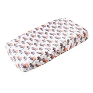 premium knit diaper changing pad cover"bison" by copper pearl