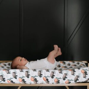 Premium Knit Diaper Changing Pad Cover"Bison" by Copper Pearl