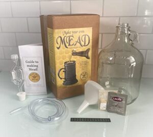 mead making kit by must bee- 1 gallon reusable fermentation kit to make honey wine