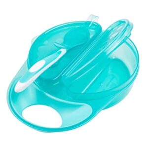 Dr. Brown's Travel Fresh Divided Bowl and Soft-Tip Spoon Set with Travel Lid, BPA Free