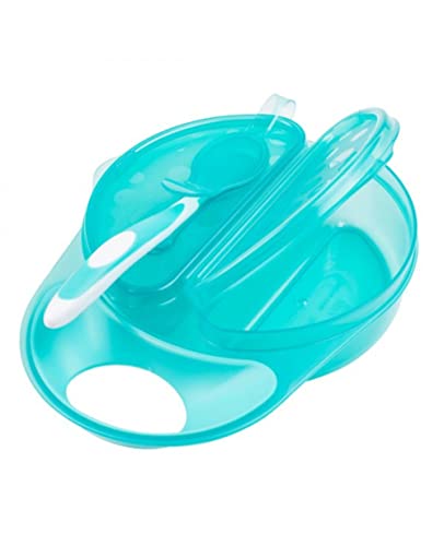 Dr. Brown's Travel Fresh Divided Bowl and Soft-Tip Spoon Set with Travel Lid, BPA Free