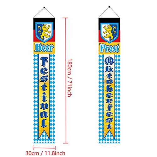 Oktoberfest Decorations German Bavarian Flag Oktoberfest Banner for Germany Party Supplies Home Decor Indoor and Outdoor