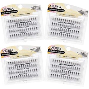 andrea knotted flares false lashes medium - black, 4 pack