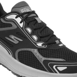 Skechers mens Go Run Consistent - Performance Running & Walking Shoe Sneaker, Black/Grey, 9.5 US