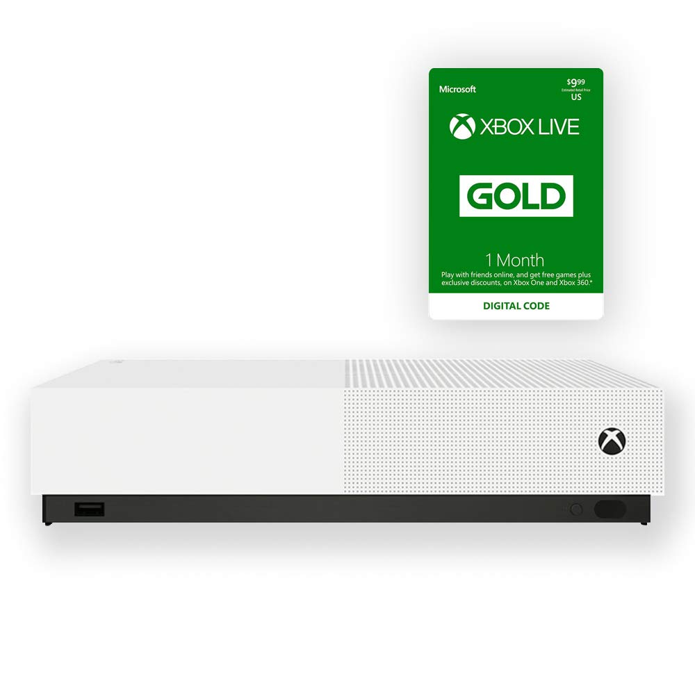 Microsoft - Xbox One S 1TB All-Digital Edition Console - Controller and Game Codes Not Included (Renewed)