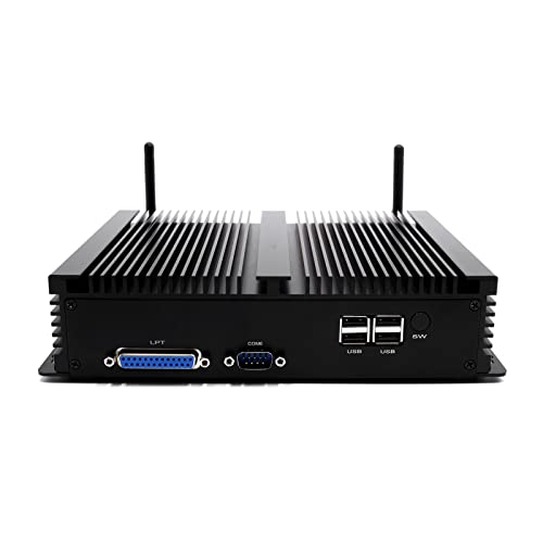 Industrial Fanless Mini Desktop PC Core i7 8GB RAM Mini PC Windows 11 / Linux, Mini Industrial PC 256GB SSD, 4K HD DP EDP Three Screen Displays, Dual NIC, CPU 8550U Fanless PC, Full Metal Case