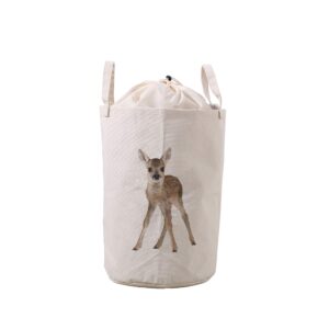 LifeCustomize Large Laundry Basket Hamper Roe Deer Collapsible Drawstring Storage Baskets Nursery Baby Toy Organizer