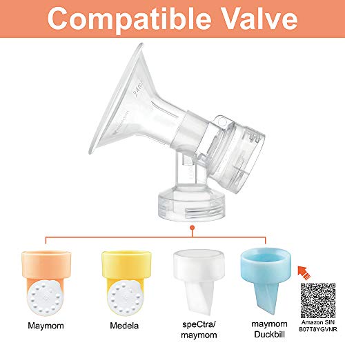 Maymom Breast Pump Kit Compatible with Medela Pump in Style Advanced Pump; 2xTwo-Piece 24mm Breastshield, 2 Valve, 4 Membrane, 2 Replacement Tubing; Replacement Part for Medela Shield, Medela Valve