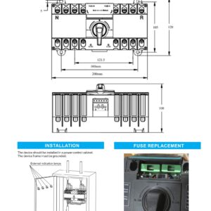 4PRO ATS-63A-4P-v3, 50/60Hz, Automatic Transfer Changeover Switch