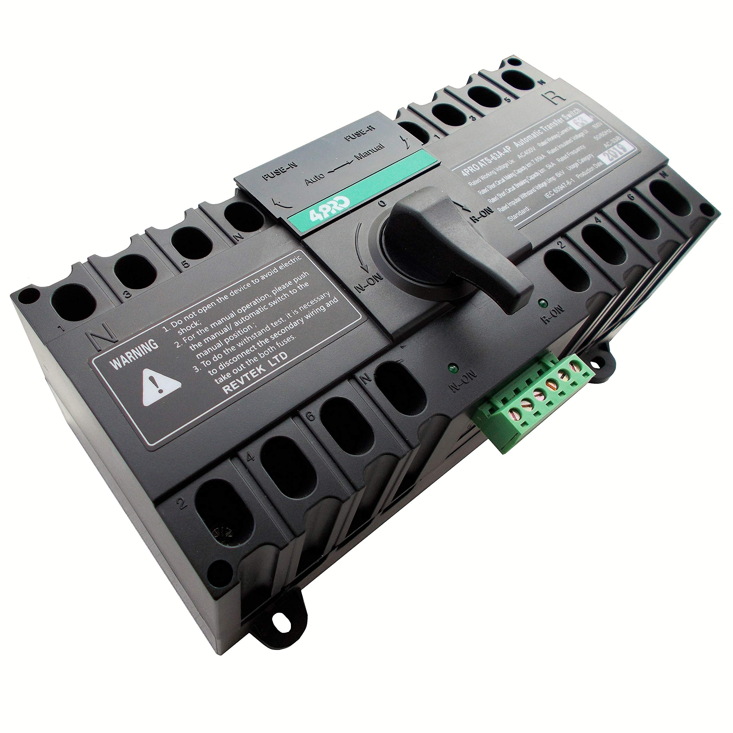 4PRO ATS-63A-4P-v3, 50/60Hz, Automatic Transfer Changeover Switch