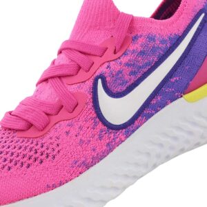 Nike Womens Epic React Flyknit 2 Running Shoes (6.5, Fuchsia/White)