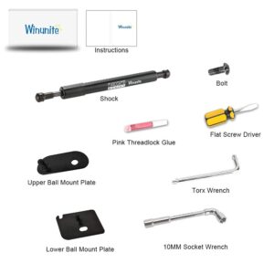 Winunite Compatible with F150 2015-2023 Tailgate Assist Shock Truck Lift Assist for F150 Pickup Tailgate Soft Open Easy Down Easy Lift(All Tools Provided)