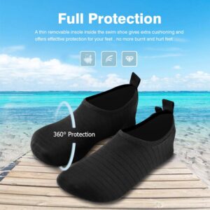 JOTO Water Shoes for Women Men Kids, Barefoot Quick-Dry Aqua Water Socks Slip-on Swim Beach Shoes for Cruise Ship Snorkeling Surfing Kayaking Beach Walking Yoga