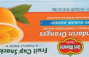 Del Monte, Mandarin Oranges No Sugar Add, 4 Ounce (Pack of 12)