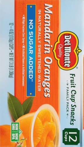 Del Monte, Mandarin Oranges No Sugar Add, 4 Ounce (Pack of 12)