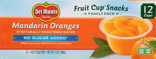 Del Monte, Mandarin Oranges No Sugar Add, 4 Ounce (Pack of 12)