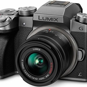 Panasonic LUMIX G7 Mirrorless Camera with 14-42mm f3.5-5.6 II ASPH Lens (Silver, Renewed)