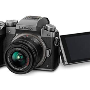 Panasonic LUMIX G7 Mirrorless Camera with 14-42mm f3.5-5.6 II ASPH Lens (Silver, Renewed)