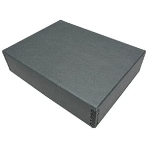 lineco, 9x12 gray color, museum archival storage box, drop front design. acid-free with metal edge. protects picture longevity, organize photos, documents, crafts, diy.