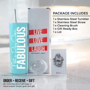 Birthday Gifts for Women 20oz Stainless Steel Tumbler Cup Mug | Girl Mom Mother BFF Best Friend Coworker Boss Aunt Teacher | Party Decoration 21 25 30 35 40 45 50 55 60 65 70 75 80 Christmas Xmas