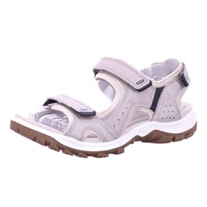 ecco women's, off road lite 3 sandal moonrock 38 m beige