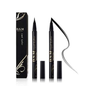 seilanc waterproof liquid eyeliner long lasting&smudgeproof eye liner 2 packs precise eyeliner pen for all day with slim tip, black