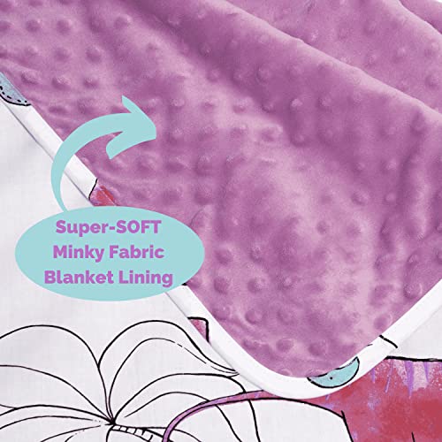 JumpOff Jo - Toddler Nap Mat for Preschool, Daycare, and Kindergarten - Sleeping Bag for Kids with Removable Pillow and Ultra Soft Blanket - Pink Dino