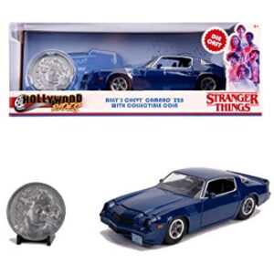 Jada Toys Billy's Chevrolet Camaro Z28 Dark Blue with Collectible Coin Stranger Things (2016) TV Series 1/24 Diecast Model Car by Jada 31110